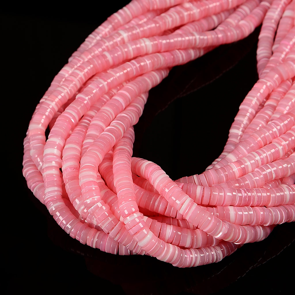 Pink Mother of Pearl MOP Shell Heishi Disc Beads 2x4mm 2x6mm 2x8mm 15 ...