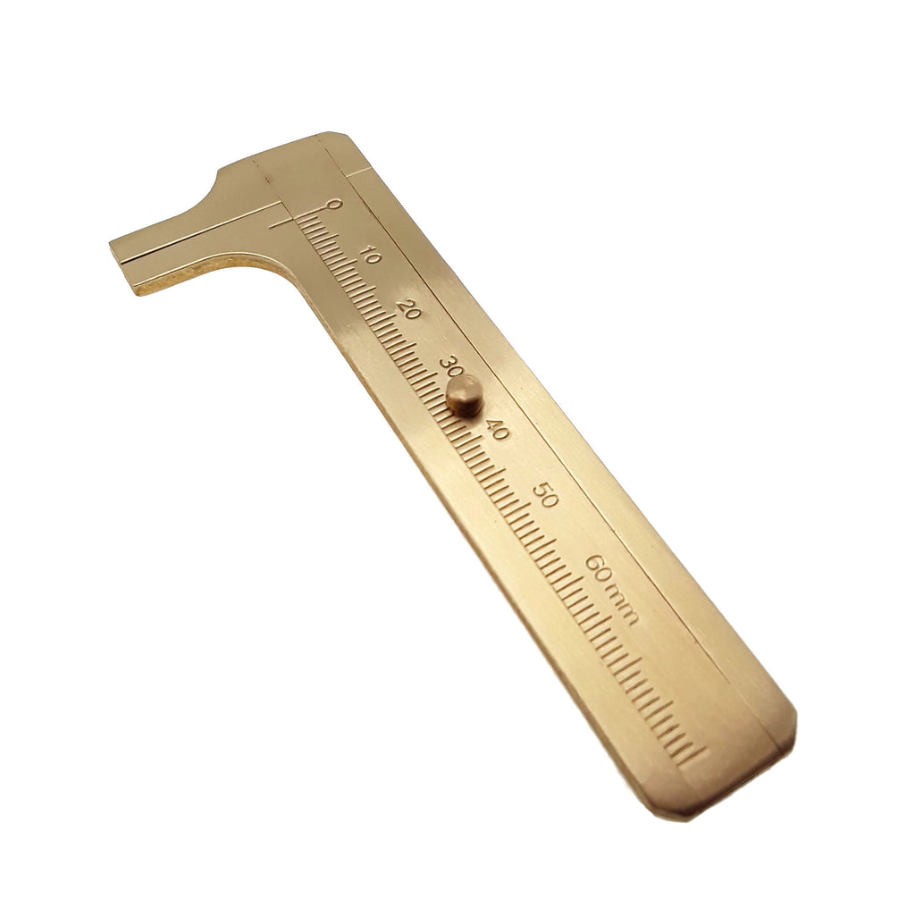 Brass Sliding Gauge Caliper Millimeter Bead Measuring Tool – CRC Beads